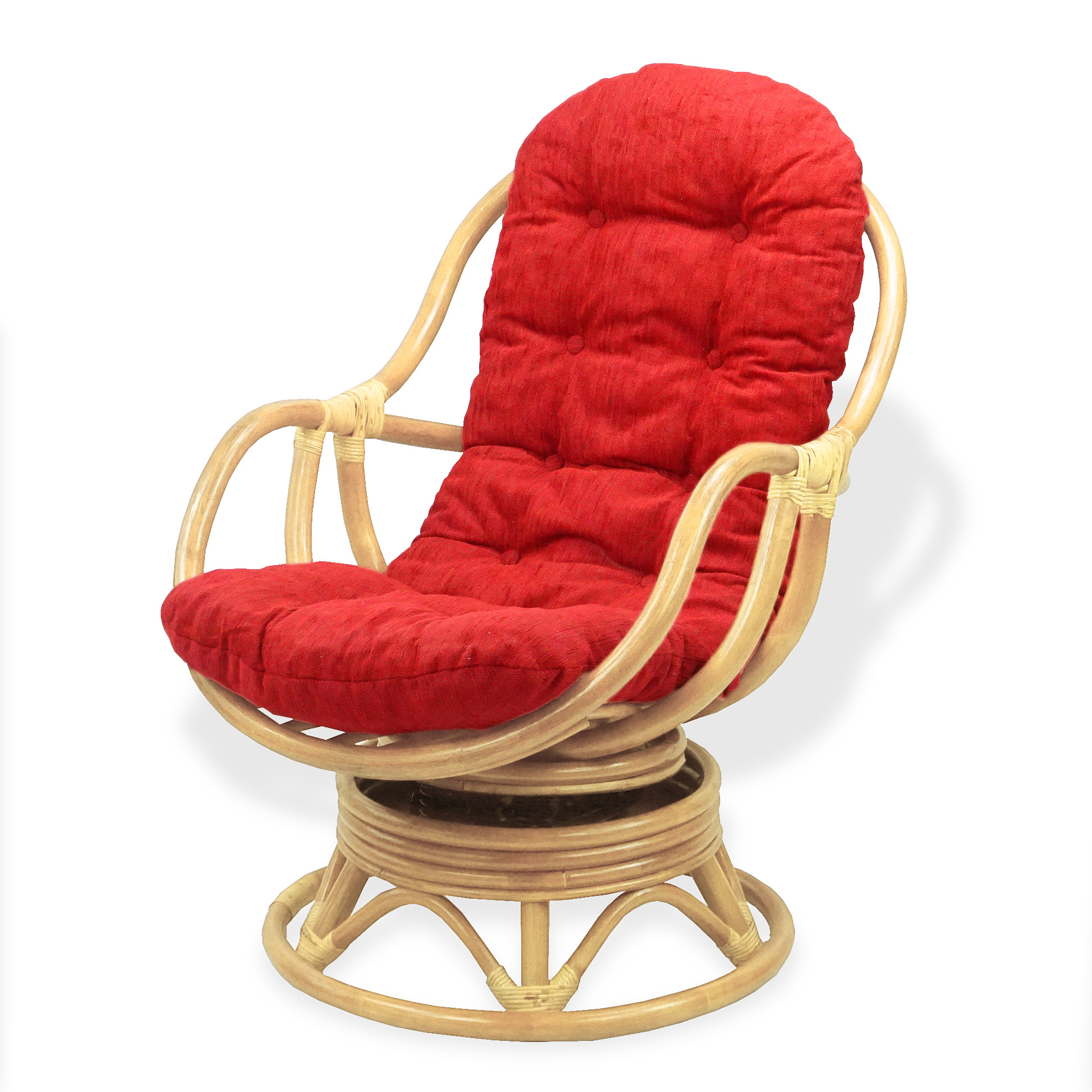 Buy Bali Rocking Chair, Natural color with Red cushion in USA, best ...